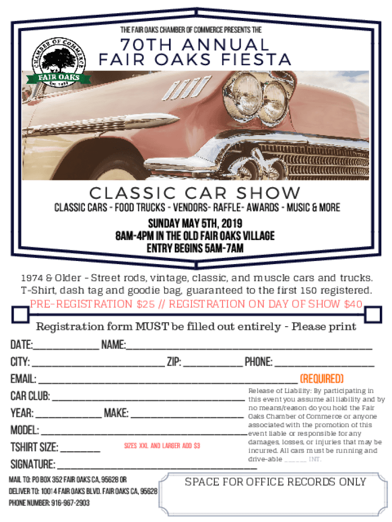 Fillable Online Classic car show Fax Email Print - pdfFiller