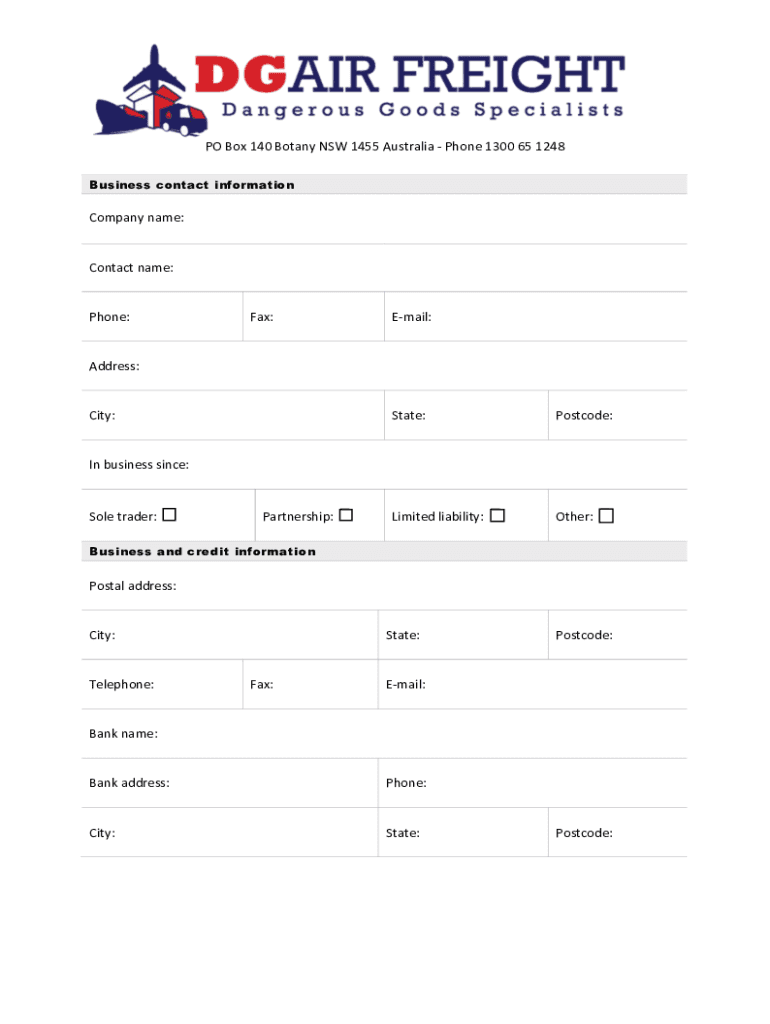 Fillable Online PO Box 140 Botany NSW 1455 Australia - Phone 1300 65 ...