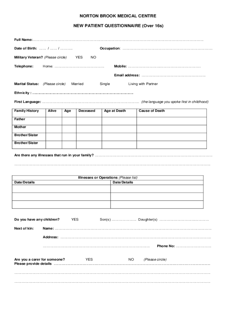 Fillable Online All inspections: Norton Brook Medical Centre Fax Email Print - pdfFiller