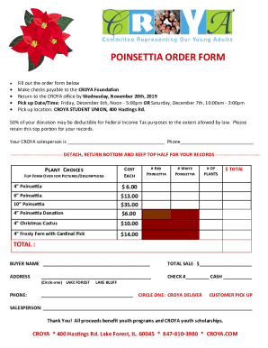 Fillable Online POINSETTIA ORDER FORM Fax Email Print - pdfFiller