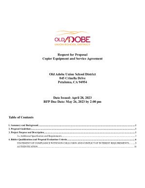 Fillable Online Request for Proposal: Copier Equipment and Service ... Fax Email Print - pdfFiller