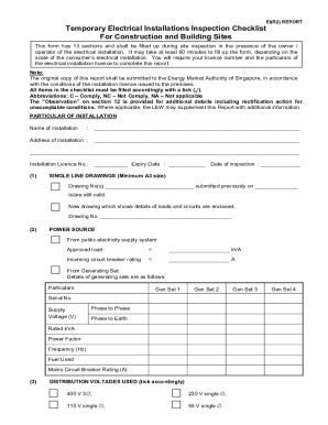 Fillable Online elise ema gov Temporary Electrical Installations ...
