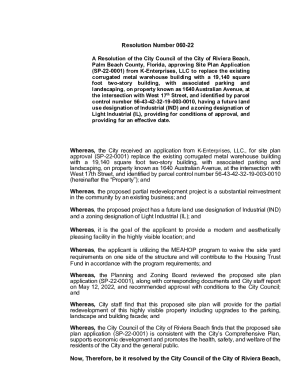 Fillable Online 2288 RESOLUTION APPROVING ZONING APPLICATION ... Fax ...