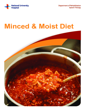 Fillable Online Minced & Moist Diet - Singapore Fax Email Print - pdfFiller