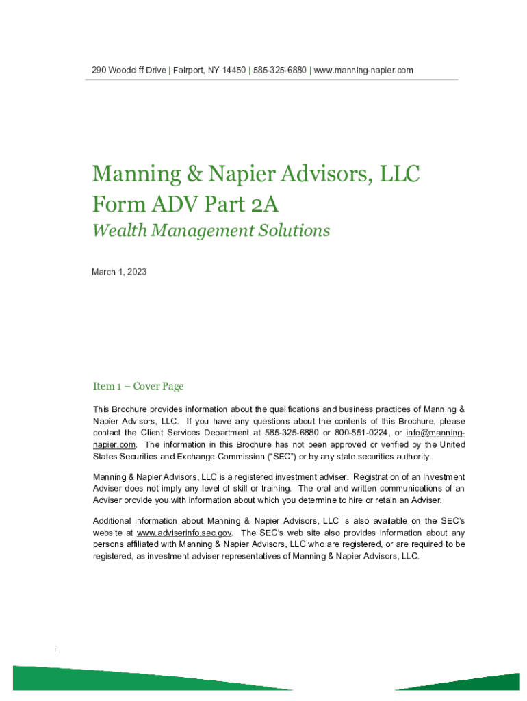 Fillable Online MNA Form ADV Part 2A WM Fax Email Print - pdfFiller