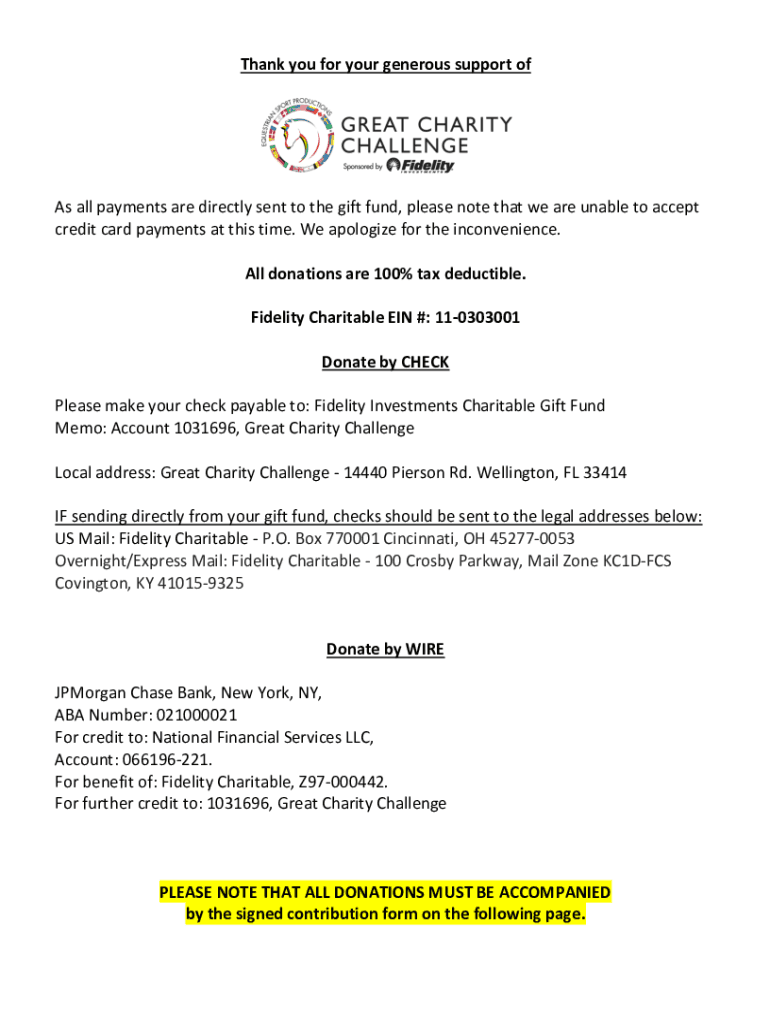 Fillable Online Great Charity Challenge- Donation Instructions - cloudfront.net Fax Email Print ...
