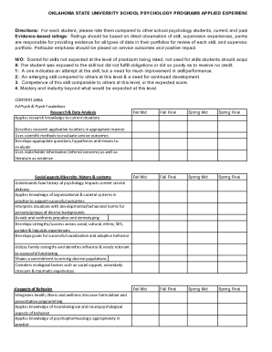 Fillable Online education okstate spsypracticum-internship-evaluation-form.xls-Compatibility ...