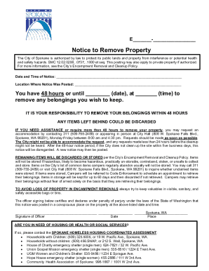Fillable Online Notice to Remove Property. Notice to Remove Property ...