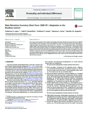 Fillable Online Mate Retention Inventory-Short Form (MRI-SF) Fax Email ...