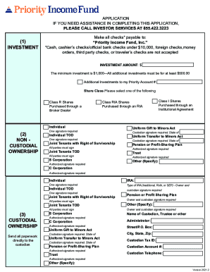 Fillable Online Priority Income Fund - Contact Fax Email Print - pdfFiller