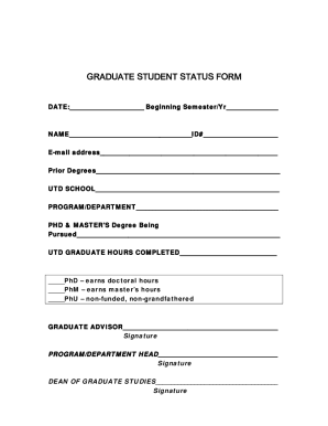 Fillable Online This form is for graduate student use only. Fax Email ...