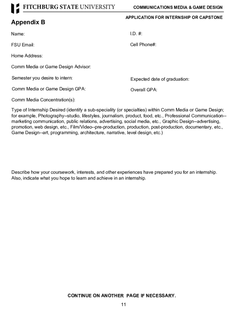 Fillable Online communications media - internship handbook Fax Email Print - pdfFiller