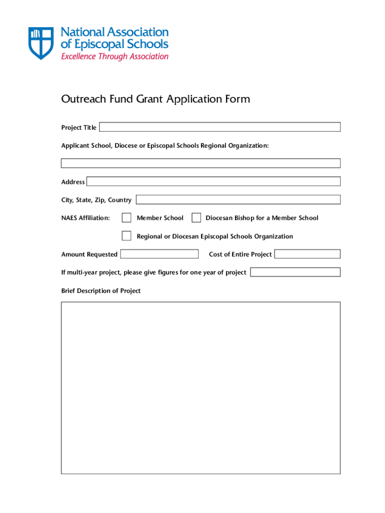 Fillable Online NAES Outreach Fund Grant Application Instructions. This ...