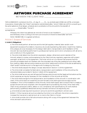 Fillable Online Dotfolio Sample Artist Contract.docx Fax Email Print ...