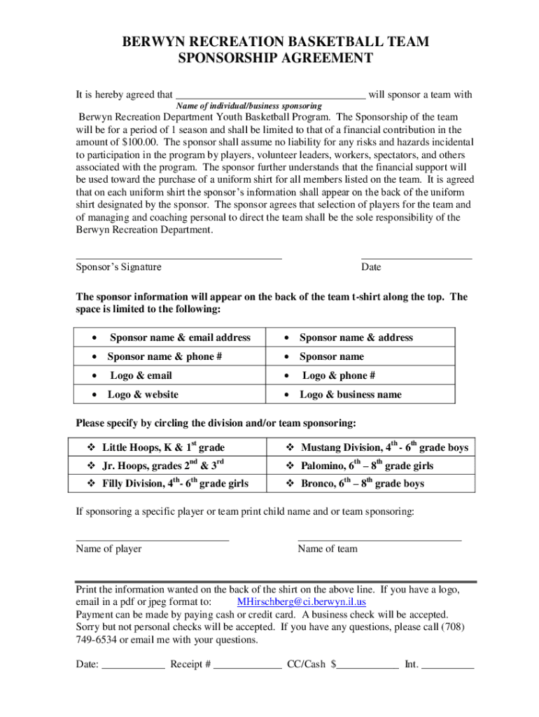 Fillable Online BASKETBALL-SPONSOR-FORM.pdf Fax Email Print - pdfFiller