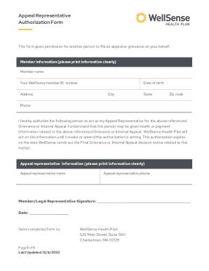 Fillable Online Personal Representative Authorization Form: Filing an ...