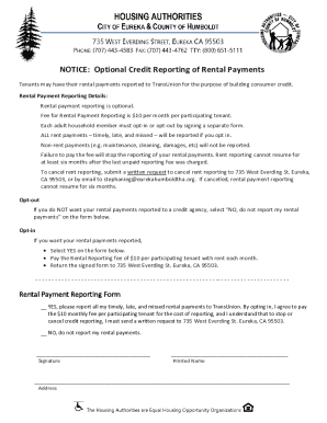 Fillable Online How do you Report Tenants to the Credit Bureaus? Fax ...