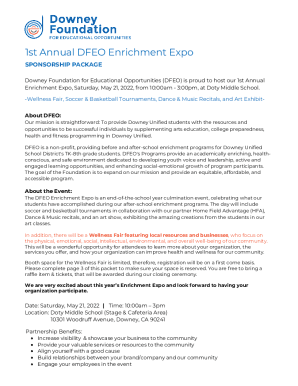 Fillable Online Downey Foundation for Educational Opportunities Fax ...