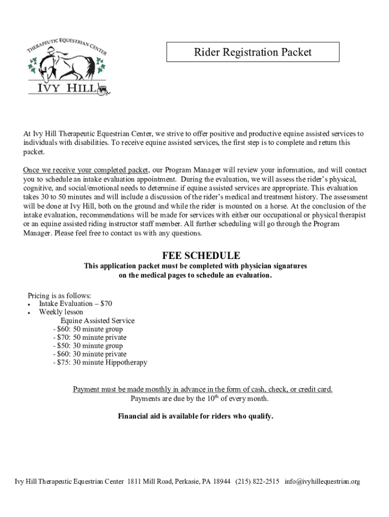 Fillable Online GAIT Therapeutic Riding Center Workshop- How Equine ... Fax Email Print - pdfFiller