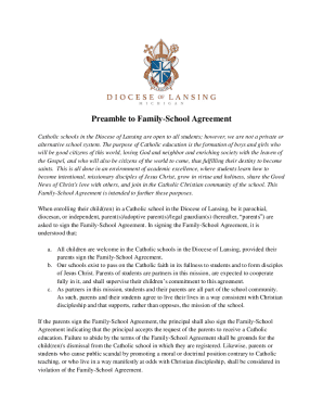 Fillable Online Preamble to Family-School Agreement Fax Email Print ...