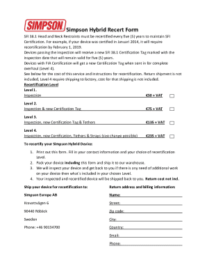 Fillable Online Simpson Hybrid Recert Form Fax Email Print - pdfFiller