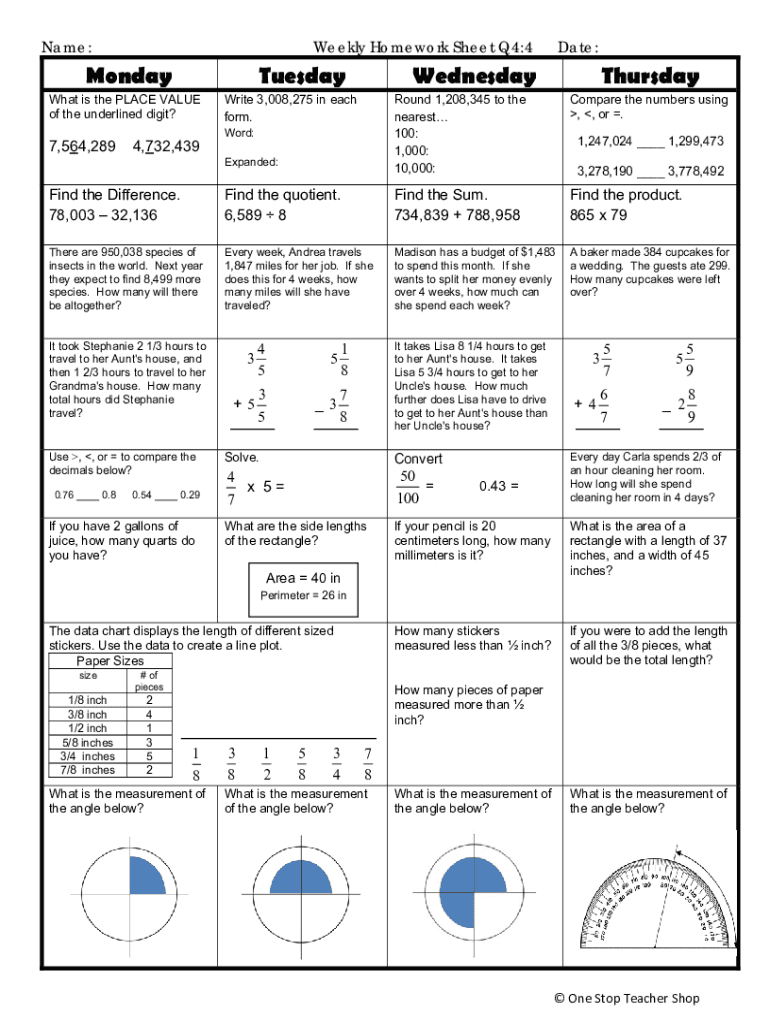 Fillable Online 4 Math HW Q4 (Measuring Angles).docx Fax Email Print - pdfFiller