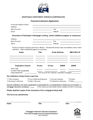 Fillable Online 1 RT New Bank - Financial Institution Application Fax Email Print - pdfFiller