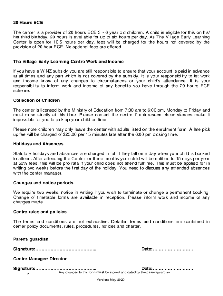 Fillable Online The Village Enrollment Form.docx Fax Email Print - pdfFiller