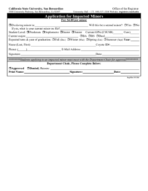 Fillable Online MINOR Request Form Fax Email Print - pdfFiller