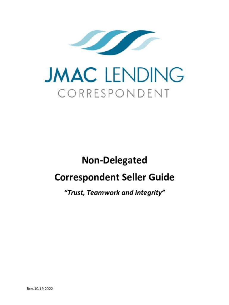 Fillable Online Non-Delegated Correspondent Seller Guide - Help Center ...