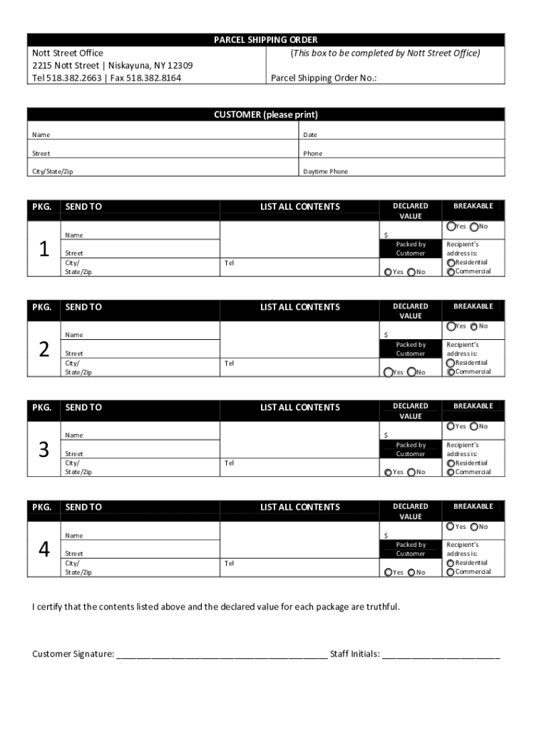 Fillable Online Nott Street Office Niskayuna NY Ship - Print - Design - Copy ... Fax Email Print ...