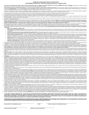 Fillable Online What Should You Include in a Conditions of Entry? Fax ...