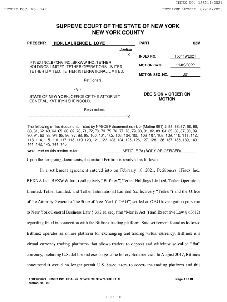 Fillable Online Ruling on Motion (Short Form) Fax Email Print - pdfFiller