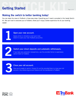 Fillable Online How to Switch Bank Accounts to TruPoint Bank in 4 Steps ...