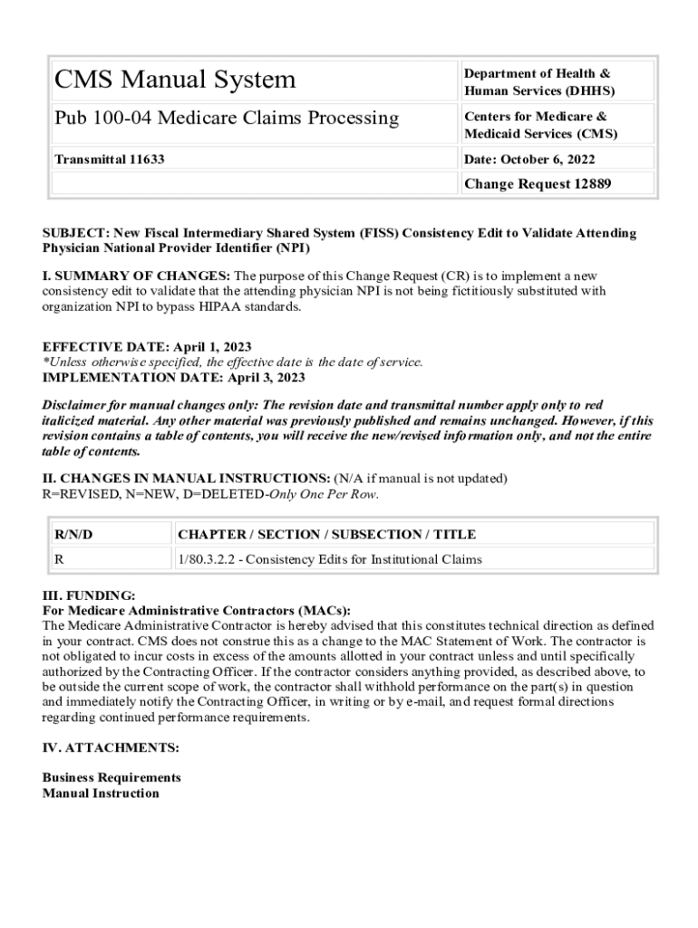 Fillable Online MM12889 - New Fiscal Intermediary Shared System Edit to ...