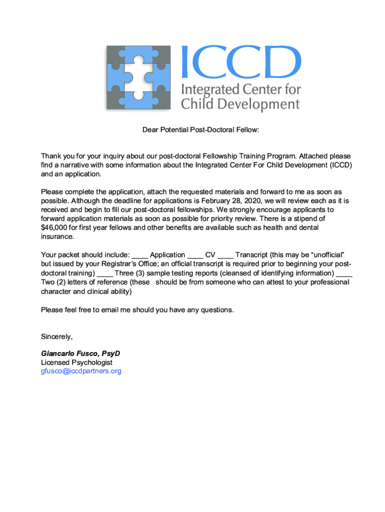 Fillable Online How To Write a Cover Letter for a Fellowship (Plus ...