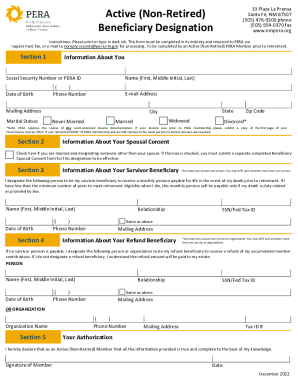 Fillable Online Active (Non-Retired) Beneficiary Designation Fax Email Print - pdfFiller