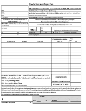 Fillable Online Video Request SOD V616 Fax Email Print - pdfFiller