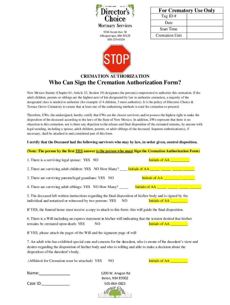 Fillable Online Stainless Steel Cremation Tags: Identification for ...