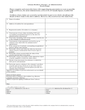 Fillable Online in Administration Client Money Claim Form Fax Email ...