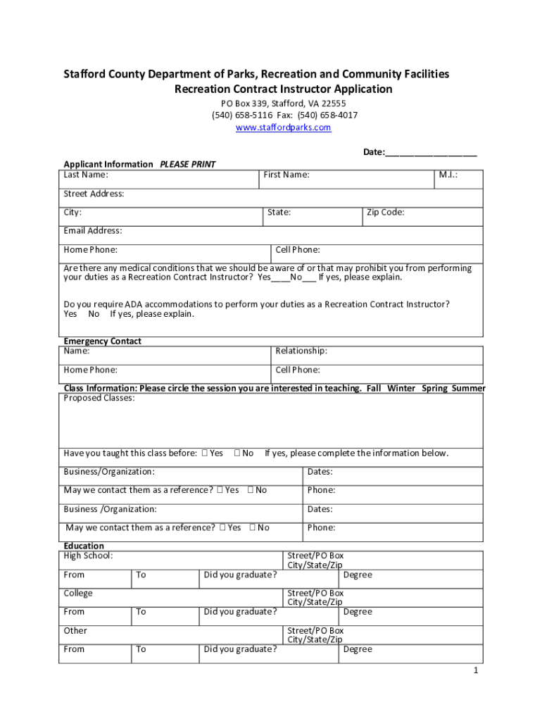 Fillable Online Stafford County Sheriff's Office Fax Email Print - pdfFiller