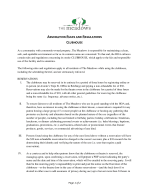 Fillable Online Smart Rules for Your HOA's Clubhouse Fax Email Print ...
