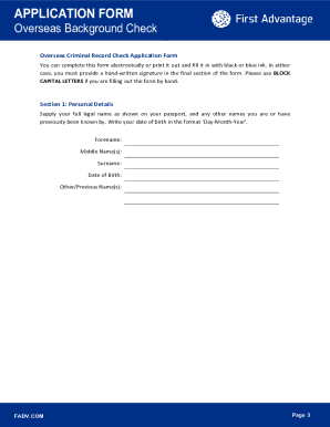 Fillable Online Bahrain Background Check - APPLICATION FORM Fax Email ...