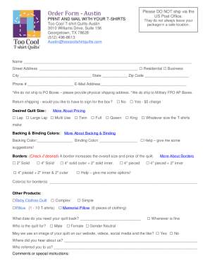 Fillable Online Order Form - Austin Fax Email Print - pdfFiller