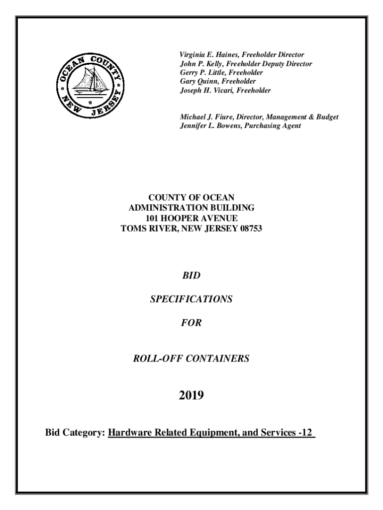 Fillable Online BID SPECIFICATIONS FOR SEPTIC TANK AND SEWAGE ... Fax ...