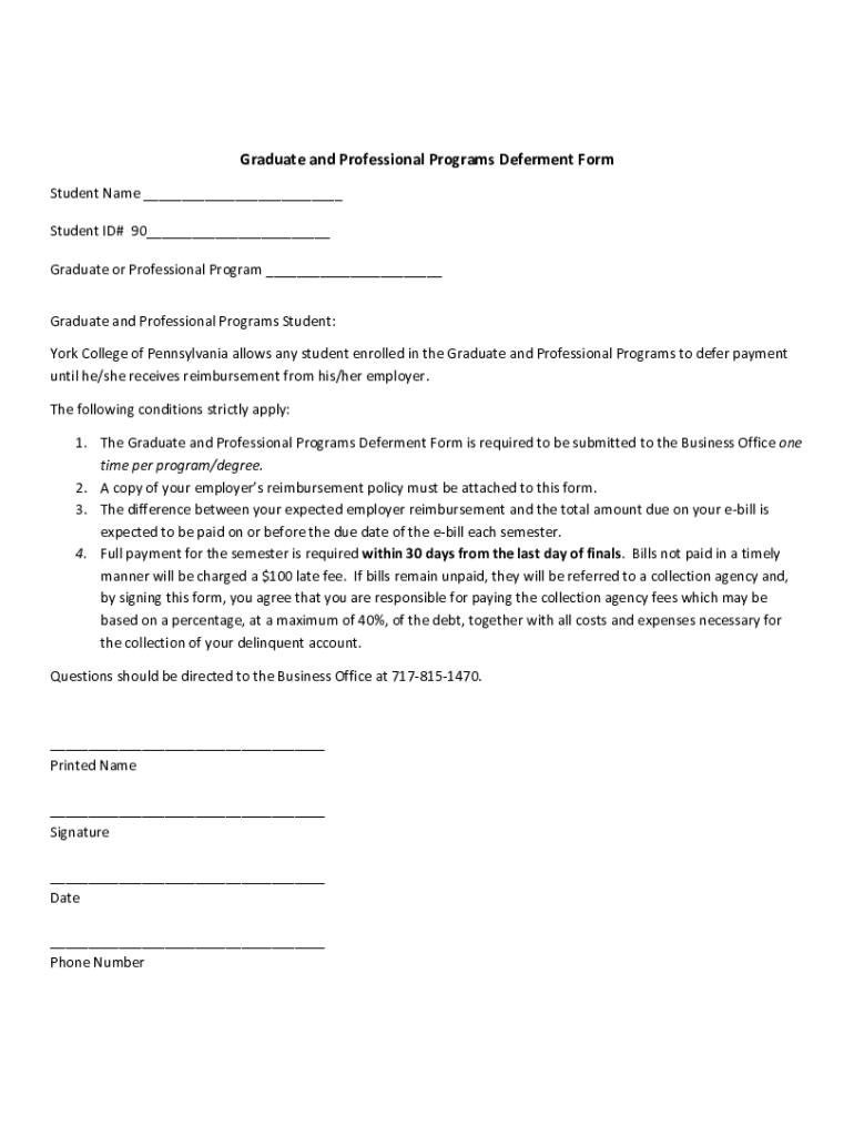 Fillable Online Request for Deferment of Federal Perkins, NDSL ...