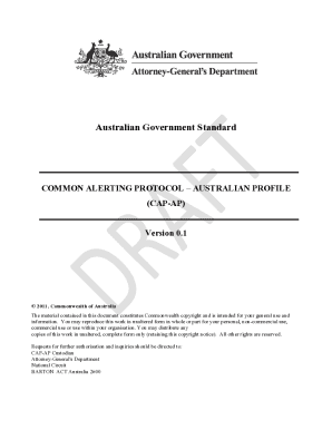 Fillable Online CAP-AP ( Australian Government standard for Common ...