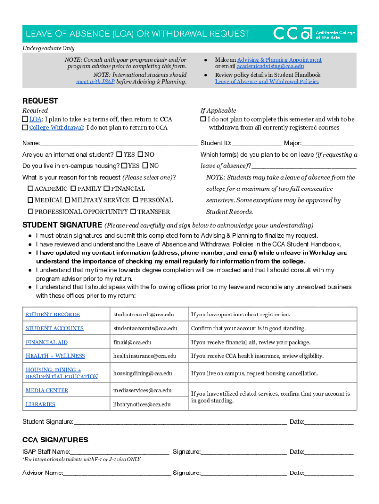 Fillable Online FORM LOA SP22 Fax Email Print - pdfFiller
