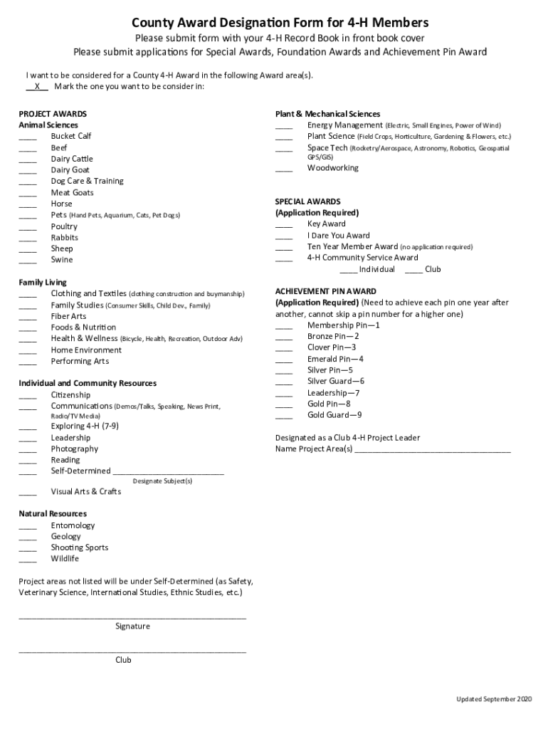 Fillable Online 4-H Forms - Waller County! Fax Email Print - pdfFiller