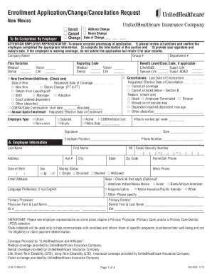 Fillable Online Enrollment Application / Change Form Fax Email Print - pdfFiller